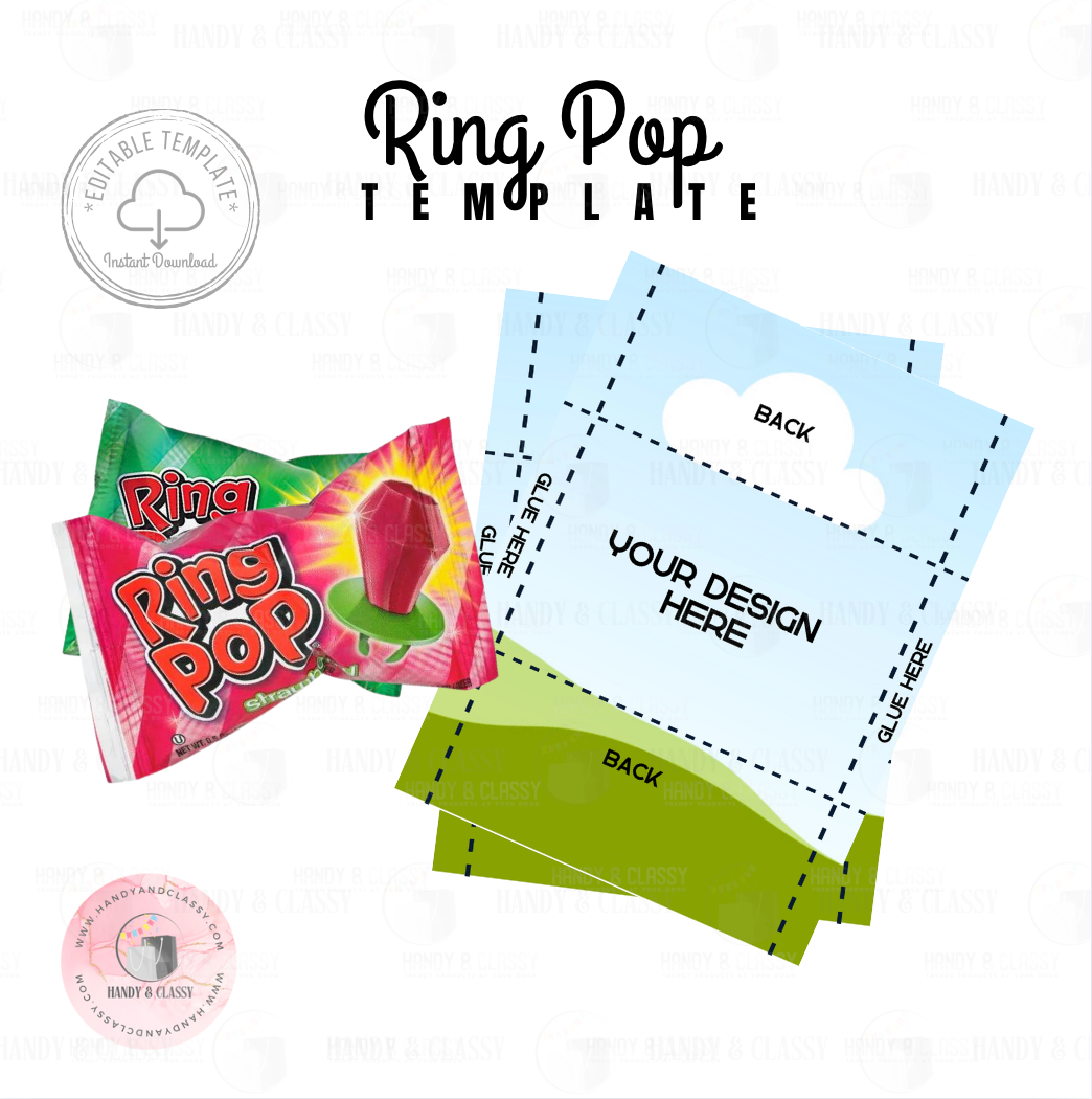 Ring Pop Template (Editable) – HandyandClassy