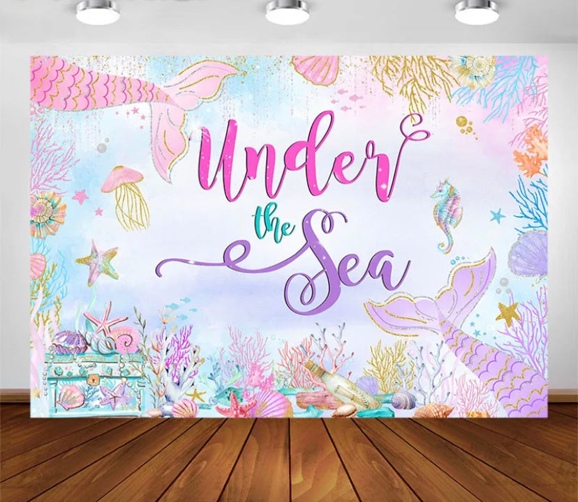 All about Mermaids Backdrop (Material: Vinyl) – HandyandClassy