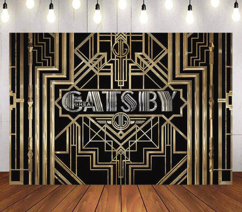 Gold & Black in Gatsby Backdrop (Material: Vinyl) – HandyandClassy